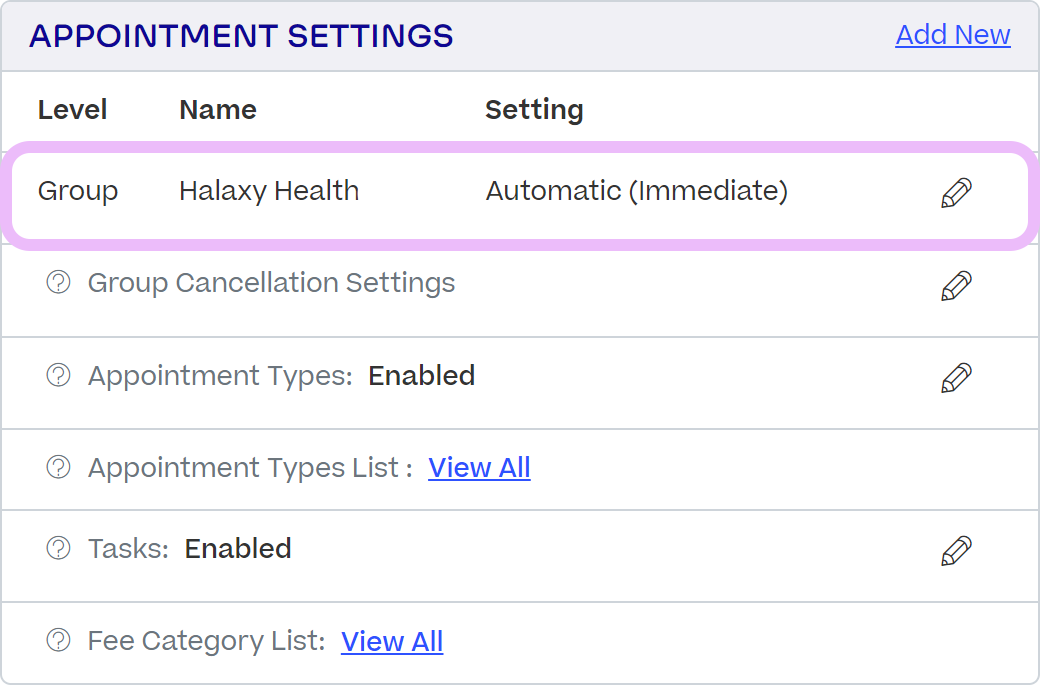 Change an appointment status – Halaxy Help Guide | United Kingdom