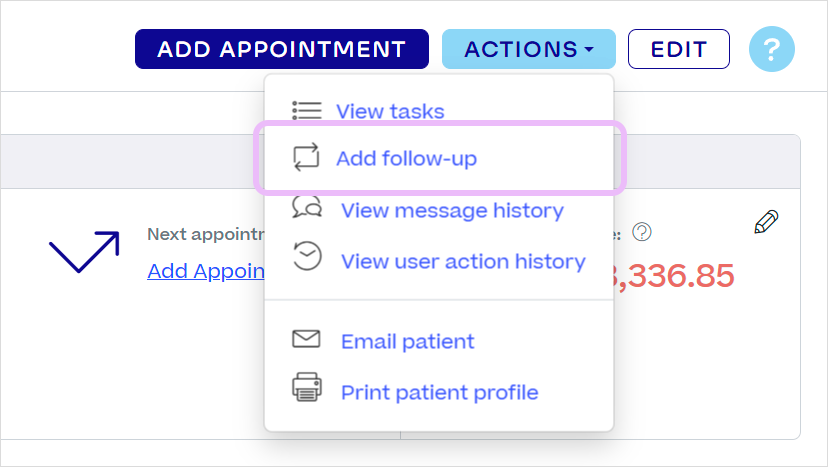 Schedule follow-up messages to patients – Halaxy Help Guide | United ...