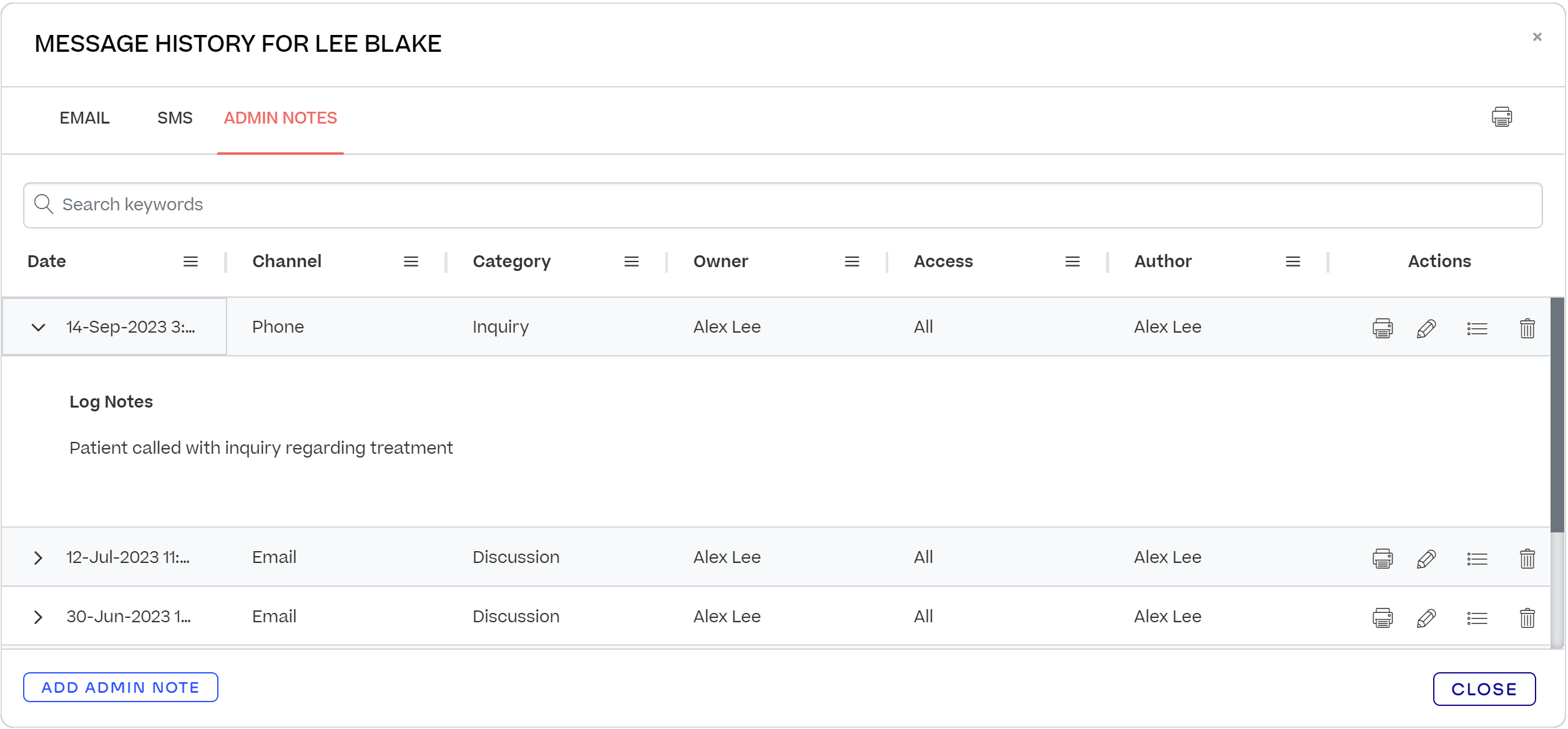 Add an admin note to patient profile – Halaxy Help Guide | United Kingdom